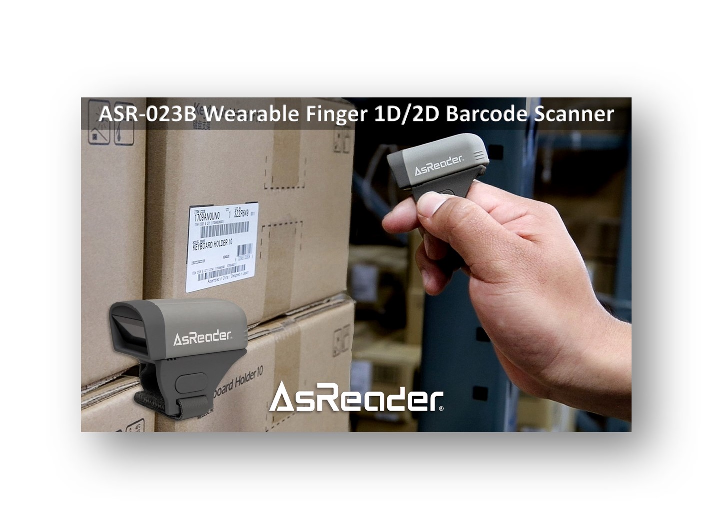 ASR-023B Wearable Finger 1D/2D Barcode Bluetooth Scanner | AsReader