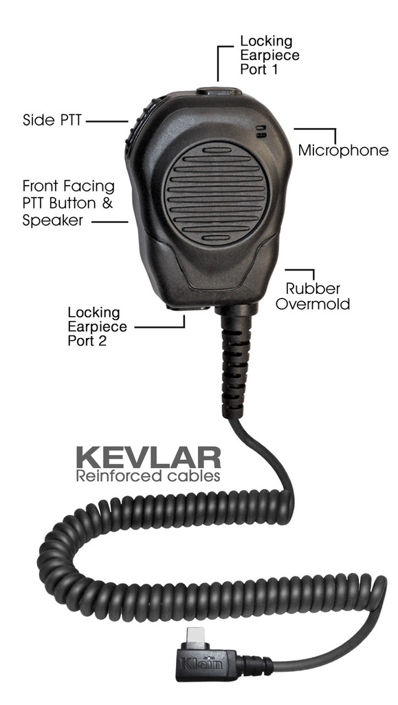 VALOR USB-c PTT Remote Speaker Microphone | Klein Electronics
